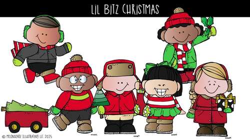 Lil Bitz clip art, Christmas clip art Mini by Melonheadz Clipart