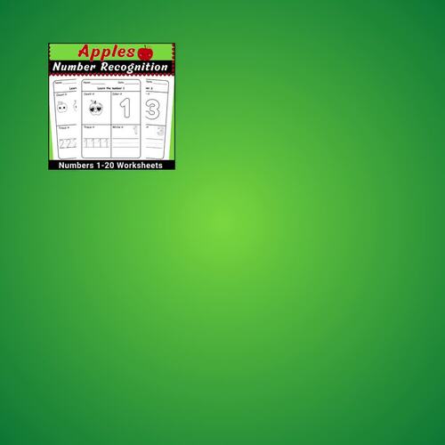 Kindergarten Apple Math Worksheets | Number Recognition | Addition ...