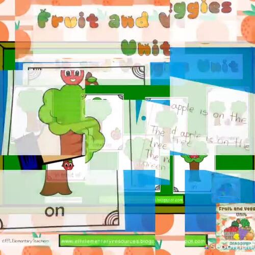 Apple and Tree Prepositions for Elementary ELL | TPT