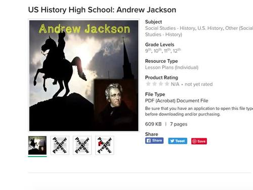 US History High School: Andrew Jackson by Social Studies Studio | TPT