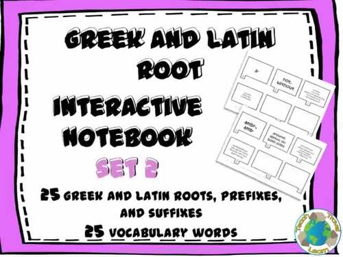 Greek and Latin Root Interactive Notebook Activity Set 2 by Teach ...