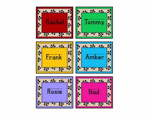 Bright Nametags, Editable Name Plates, Book Bin Labels, Editable Cubby ...