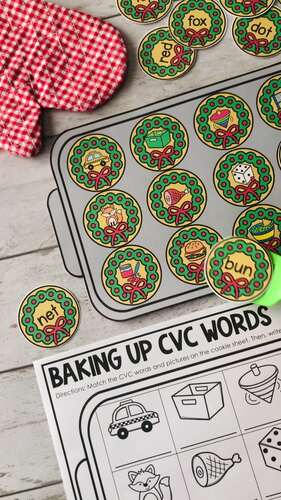 Christmas CVC Word Picture Match - Matching CVC Words to Pictures ...