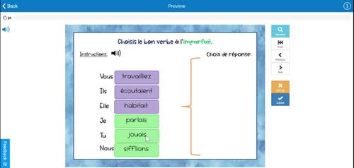 French verbs in -ER Imparfait SELF-CHECKING Boom cards Core French ...