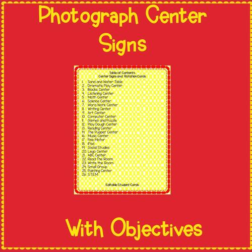 Center Signs With Editable Objectives | Center Posters | Real Photographs