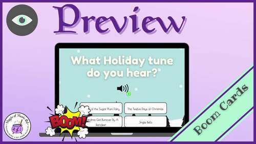 Name That Holiday Tune! Holiday Boom Cards for Music Appreciation