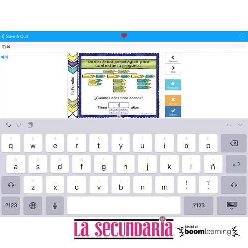 Spanish Family Member Vocabulary | BOOM CARDS | Distance Learning