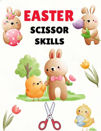 easter scissor skills activity Book Fine Motor Practice PreK-Kindergarten