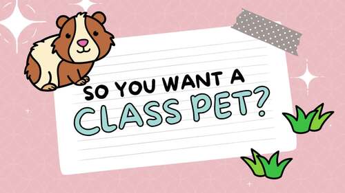Bi-Color Guinea Pig Class Pet Journal *Editable by Ms. Jenessa's Desk