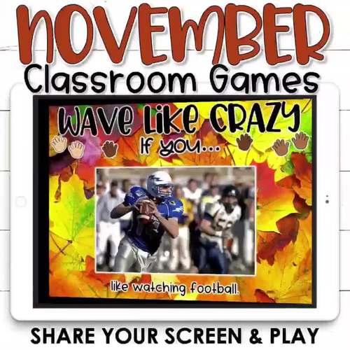 Fall Stand Up Sit Down Games & Slides, Morning Meeting, Brain Break ...