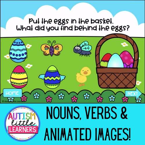 Easter & Spring Vocabulary Boom Cards™ by Autism Little Learners