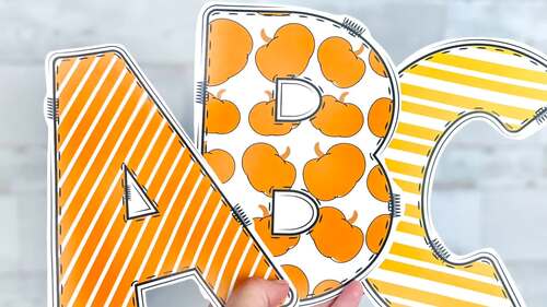 Pumpkin Lettering for Bulletin Board Titles / Classroom Decor, Door Decor