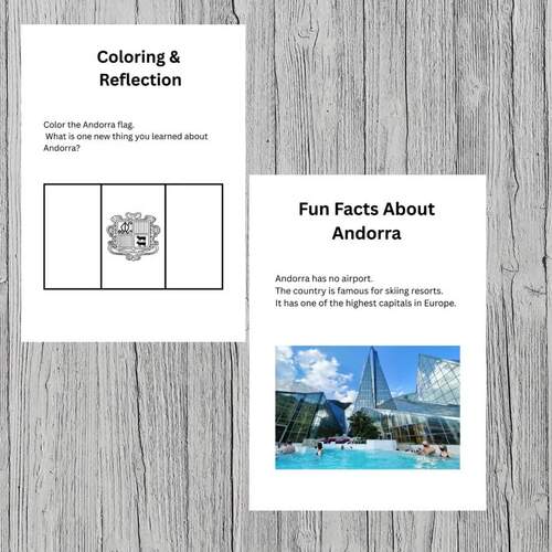 Andorra Mini Book | Country Study | Geography & Culture | Printable for K–3