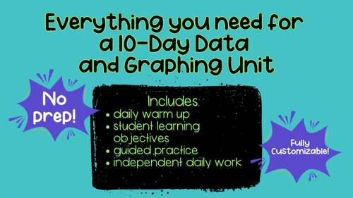10-Day Data & Graphing Unit | Daily Slides, Guided Lessons, Practice ...
