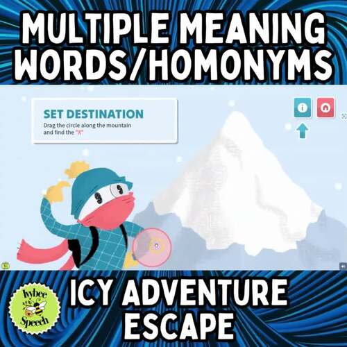 Multiple Meaning Words Homonyms Digital Escape Adventure by Ivybee Speech