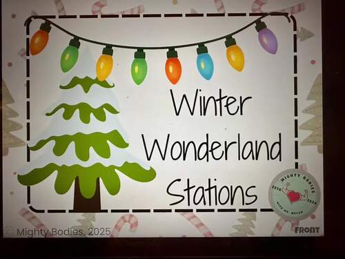 Winter Wonderland PE Stations Pack | 10 Fun Fitness Centers + Teacher Guide