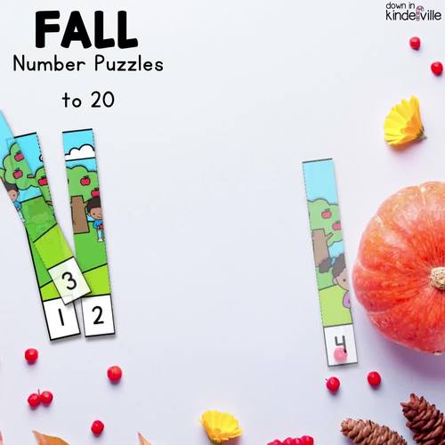 Fall Number Puzzles | Fall Math Activities | Fine Motor Activities