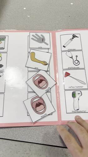 Doctor Tool/Body Part Matching Community Workers File Folder | TPT