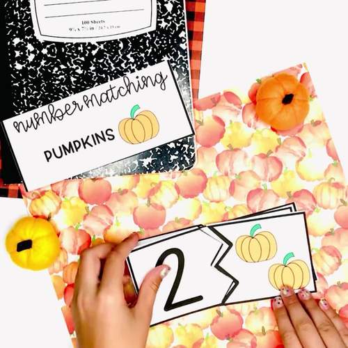 Fall Number Matching Counting Activity 1 through 10 | Preschool Pre-K
