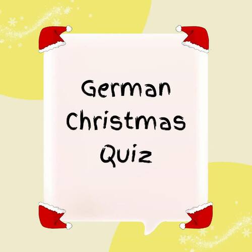 German Christmas Themed Quiz Game Activity by Worksheet Whisperer