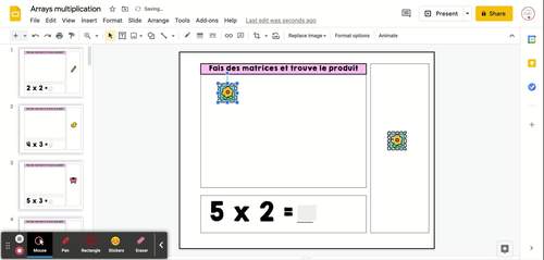 FRENCH Multiplication - Arrays DIGITAL by Madame Janet | TPT