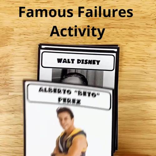 Growth Mindset Activity | Famous Failures Posters and Lesson Back to School