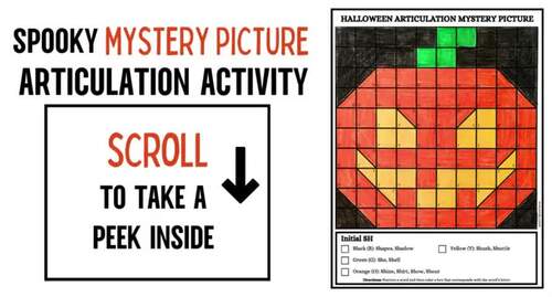 Halloween Articulation Mystery Picture: SH, CH, TH, J by Jennie's ...