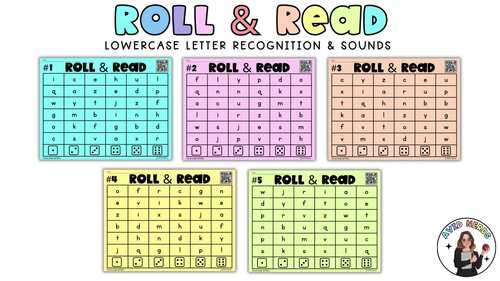 Lowercase Letter Recognition Identification and Sounds | Roll and Read ...