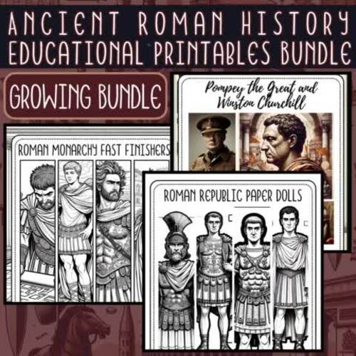Roman History Growing Bundle: Lessons, Coloring, Activities, Fast Finishers