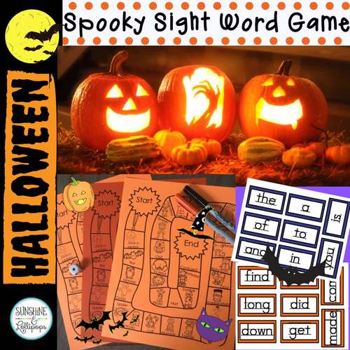 Halloween Sight Word Game for first 300 Sight Words by Sunshine and ...