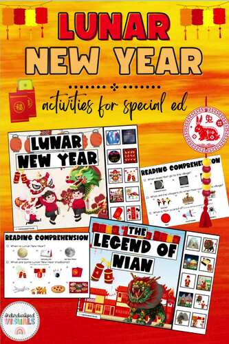Lunar New Year Activity - Legend of Nian Adapted Book for Special Ed