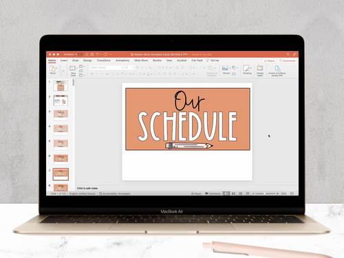 Modern Boho Schedule Cards Editable Classroom Decor by Hey It's Miss H