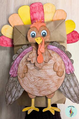 Turkey Craft Paper Bag Puppets Thanksgiving Craftivity Fall Dramatic Play