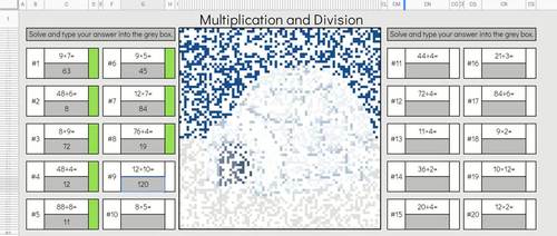 Digital Math Pixel Art 4th Grade Fluency Number Sense Multiplication ...