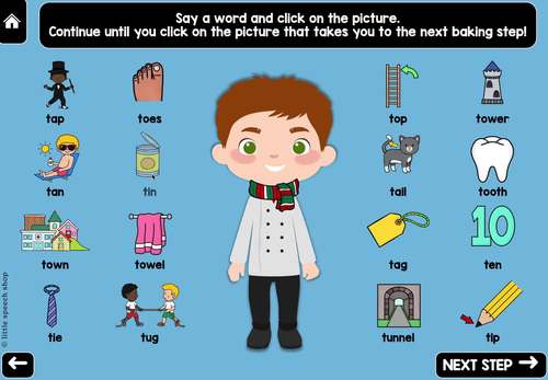 Christmas Baking - T - Digital Articulation Game - PowerPoint & Boom Cards™