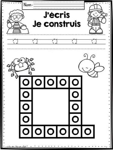 French Snap Cube Alphabet | Alphabet minuscule Cubes emboîtables