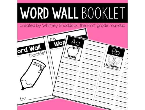 Word Wall Booklets by The First Grade Roundup by Whitney Shaddock