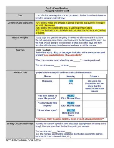 Encounter by Jane Yolen and David Shannon Lesson Plan and Google Activities