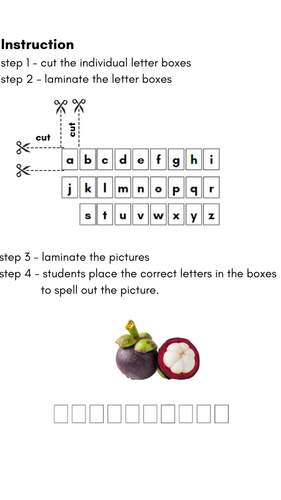 66 Different Fruits - Fill In The Blanks by Lambchopz | TPT