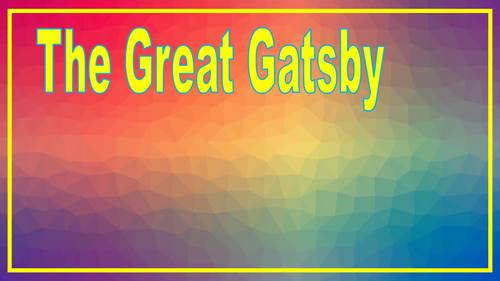 The Great Gatsby Color Symbolism Guided Essay and Essay Writing Handout