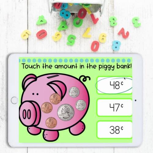 Counting Coins to $1.00 | Boom Cards™ | Money by Keeping Up With Ms Kissell