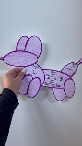 Balloon Dog Math Place Value Craft by The Teaching Diva Corner | TPT