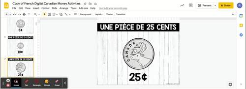 French Digital Canadian Money Activities | La monnaie Canadienne