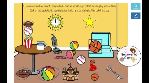 Occupational Therapy Teletherapy: SUMMER MINI ESCAPE ROOM Boom Cards SPED