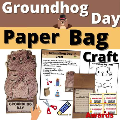 Groundhog Day Craft Activities Paper Bag Activity and Bonus Craft Awards