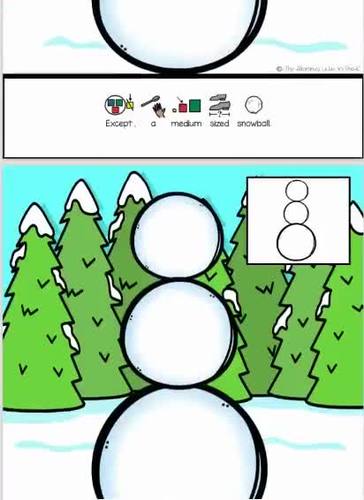 All You Need for a Snowman Adapted And Interactive Book | TpT