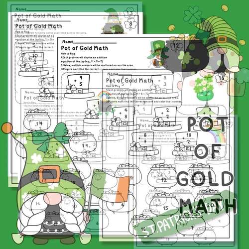 Pot of Gold Math – Addition Fun! by Prodpran Design | TPT