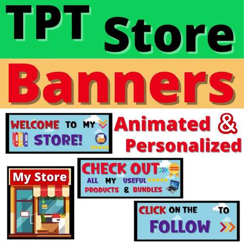 TPT Store Quote Banner Personalized and Animated Box by IncredibleDesigns