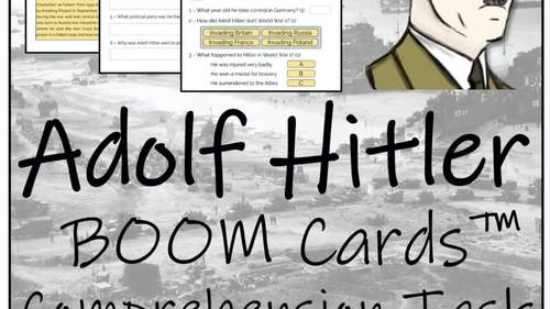 Adolf Hitler BOOM Cards™ Comprehension Activity 5th Grade & 6th Grade