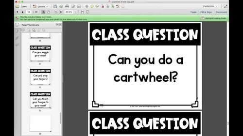 Year Long Question of the Day Editable Morning Meeting Activities